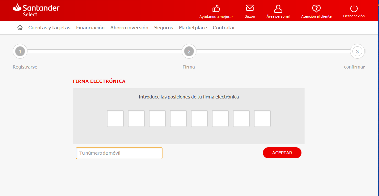 Actualice sus datos de contacto digitales. Phishing Banco Santander ...