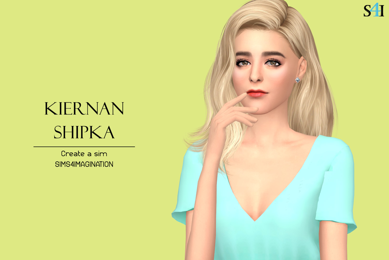 Sims 4 CAS: Kiernan Shipka - Imagination Sims 4 CAS