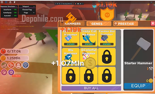 Roblox Hammer Simulator Oto Sell, Teleport Script Hilesi İndir 2020