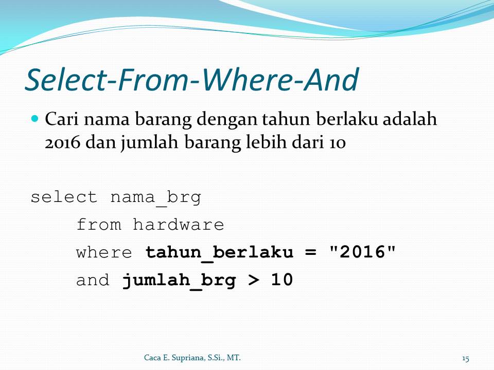 Pengaksesan Basis Data [10]