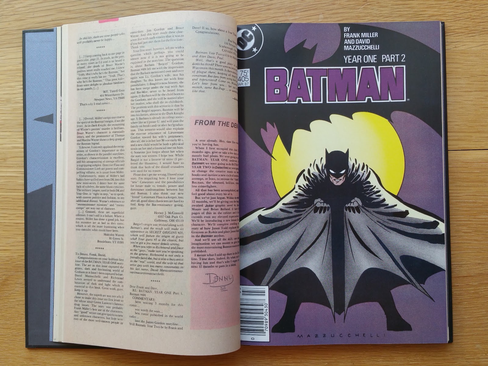 my absolute collection: Batman Year One Absolute Edition