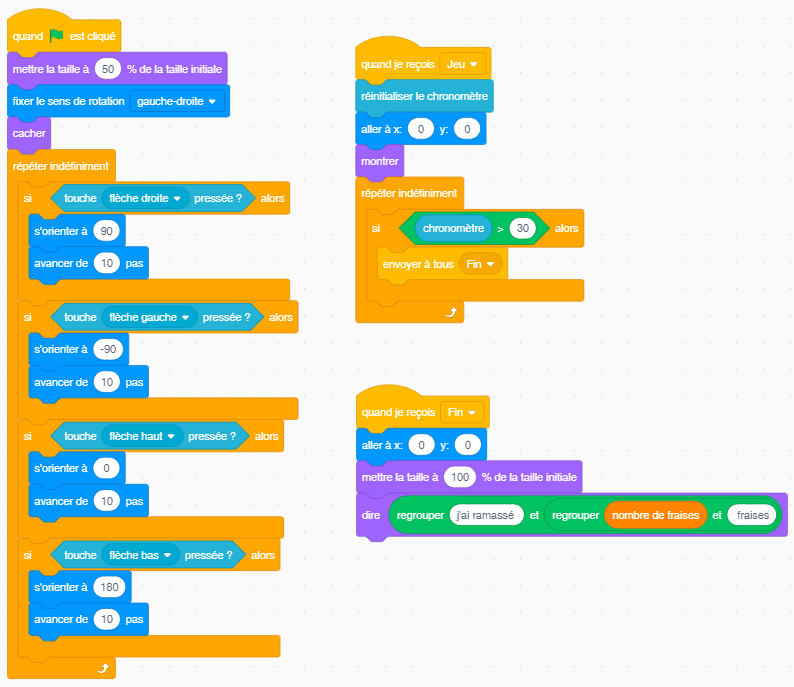 Apprendre à coder avec Scratch : un jeu video "Mission fraises"