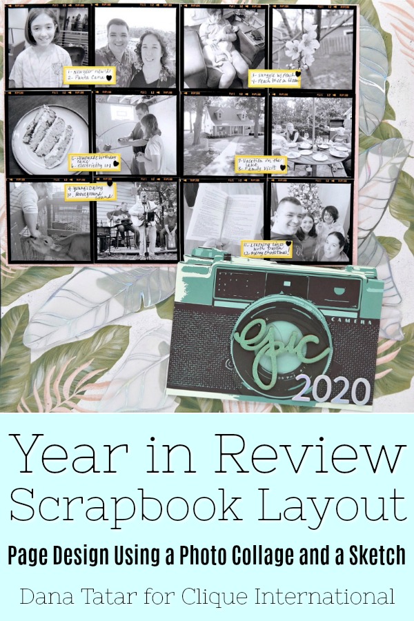 Epic 2020 Year In Review Scrapbook Layout - Clique International