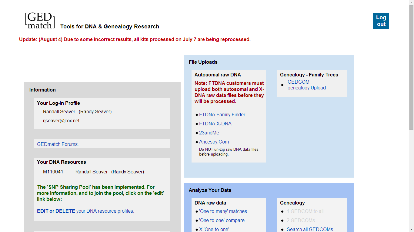 Genea-Musings: My First Look at GEDMatch Autosomal DNA Analysis
