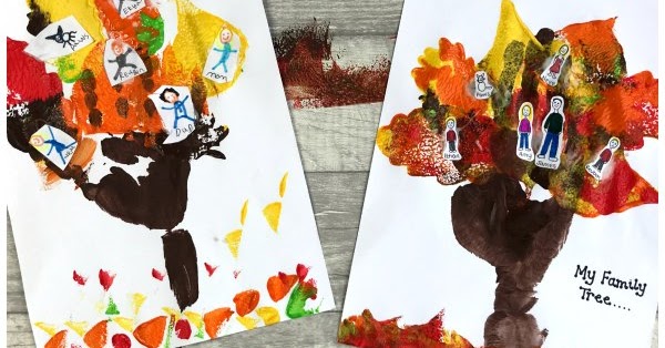 Learning and Exploring Through Play: Autumn Family Tree Craft