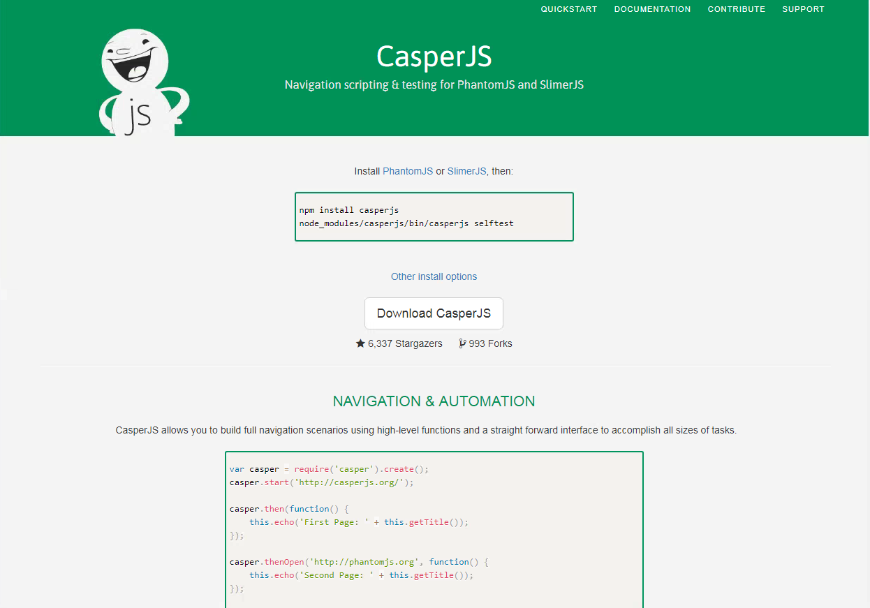 PhantomJS와 CasperJS 사용법