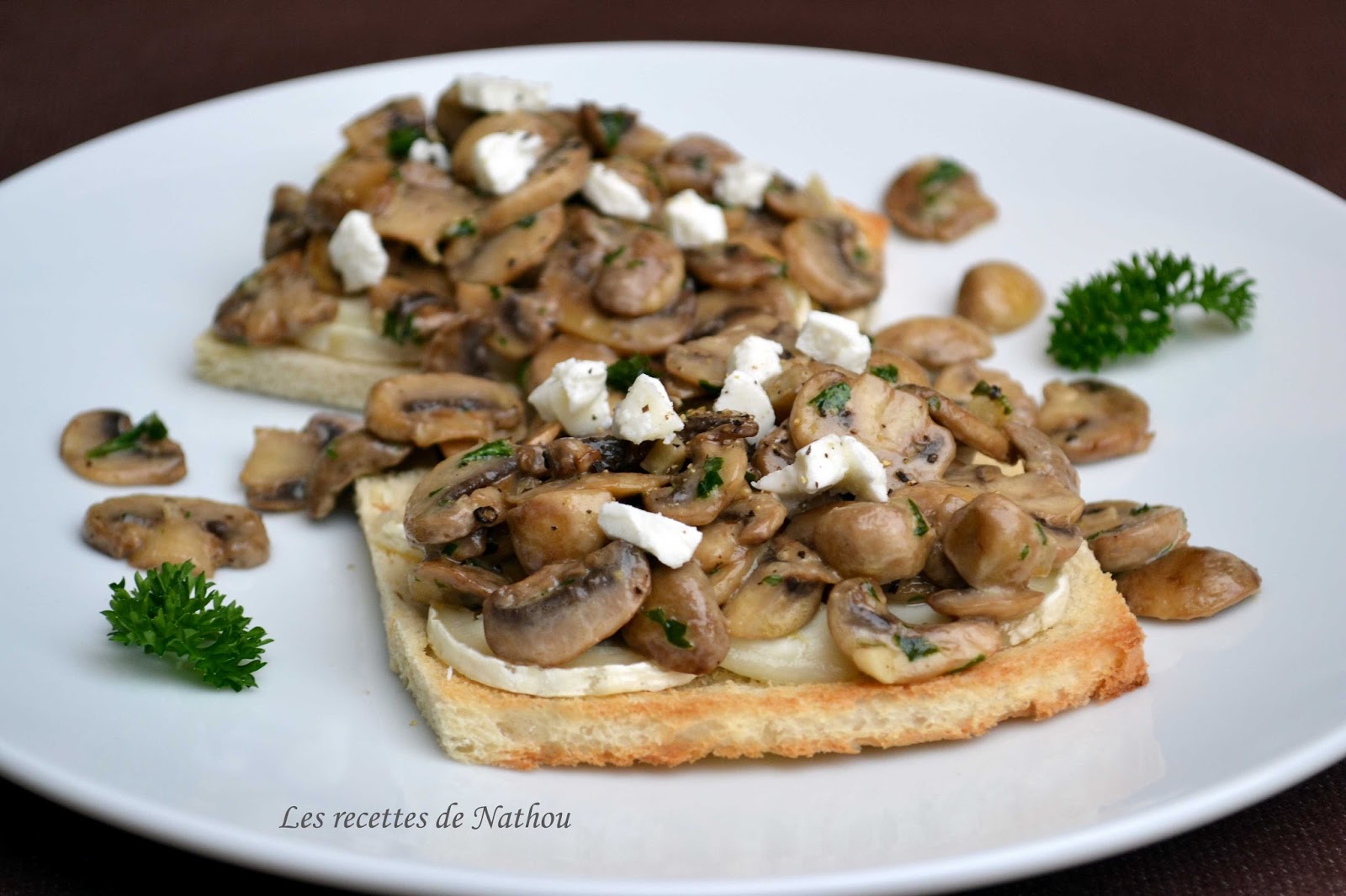 Ma cuisine au fil de mes idées...: Toast aux champignons de Paris ...