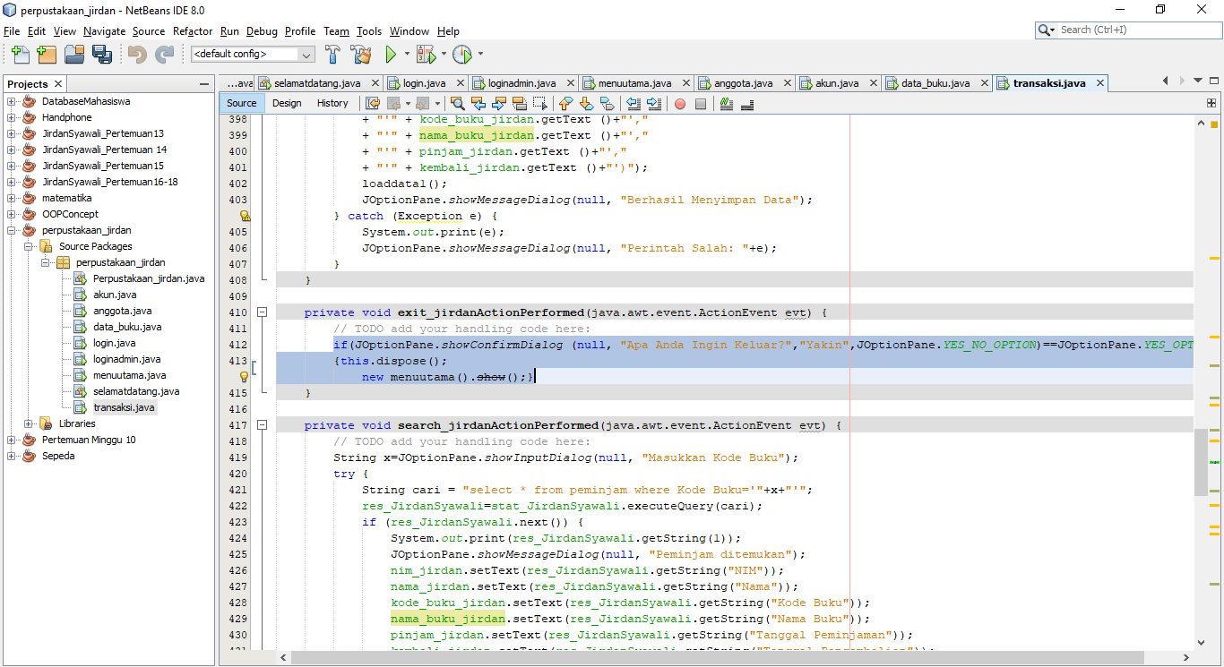 Cara Membuat Program Peminjaman Buku dengan Netbeans & XAMPP - UAS ...