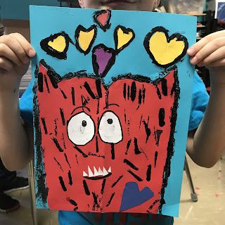 Elements of the Art Room: 1st grade Love Monsters