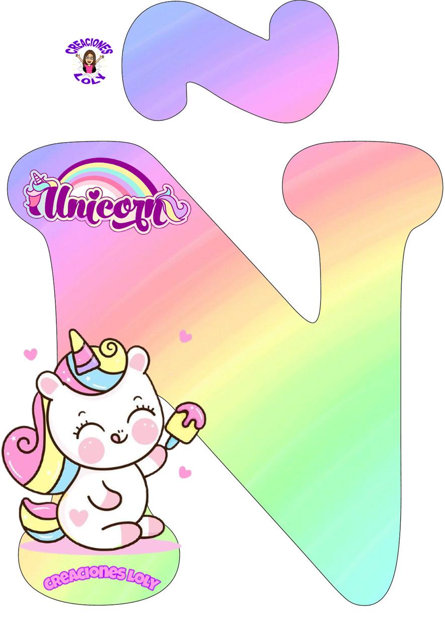 Creaciones Loly: ABECEDARIO UNICORNIO BEBE