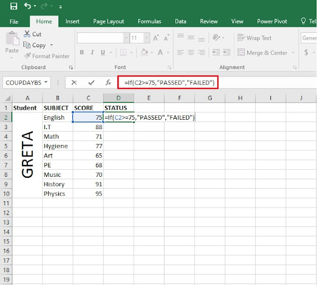 How to create a student result sheet in Excel