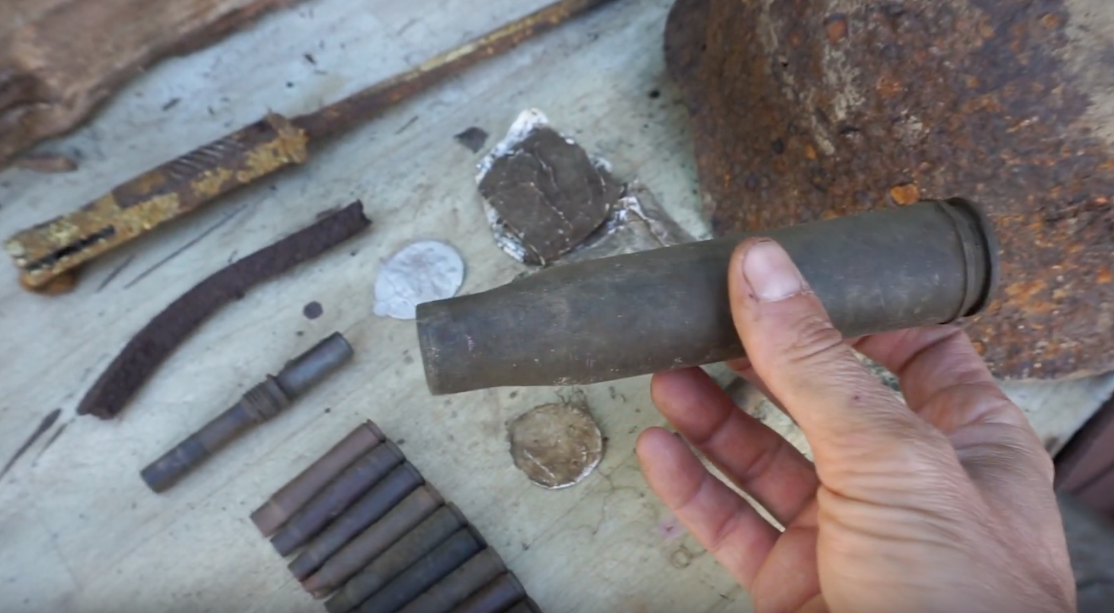 Metal Detecting Germany - WW2 Relics Grown Into Tree