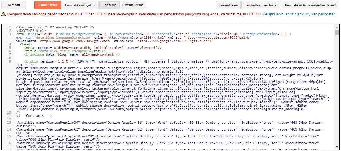 Cara Membangun Template Blogger Sendiri dari Awal Part 1