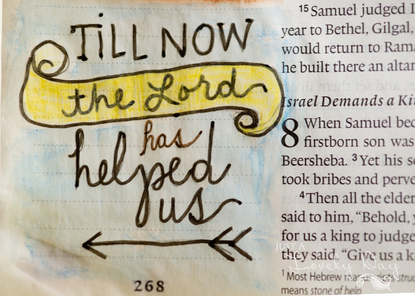 Till Now the Lord has Helped Us~ 1 Samuel 7:12~ Bible Journaling - Just ...