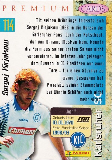 Football Cartophilic Info Exchange: Panini (Germany) - Premium Cards 95 ...