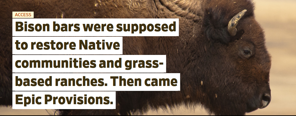 THE WESTERNER: Bison bars were supposed to restore Native communities ...