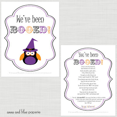 anna and blue paperie: {Free Printable} We've Been Booed - Halloween Signs