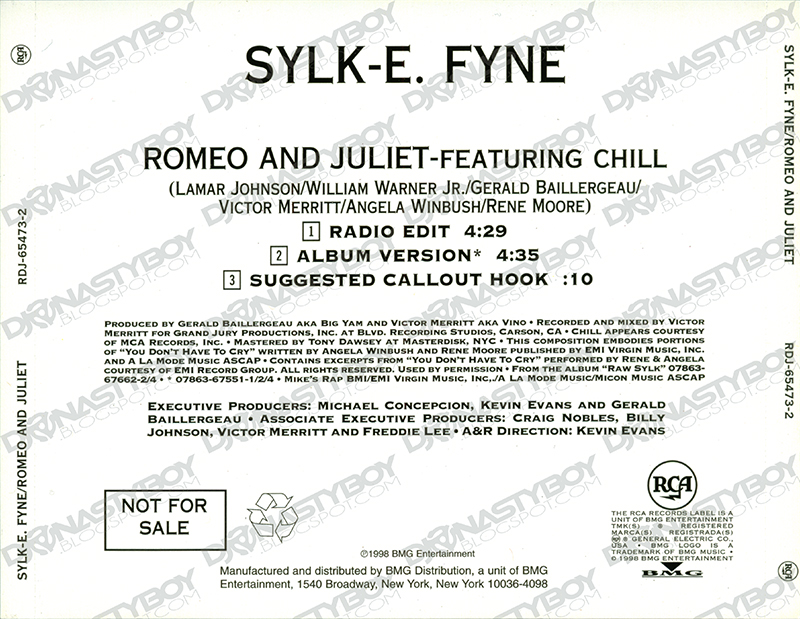 Promo, Import, Retail CD Singles & Albums: Sylk-E. Fyne - Romeo ...