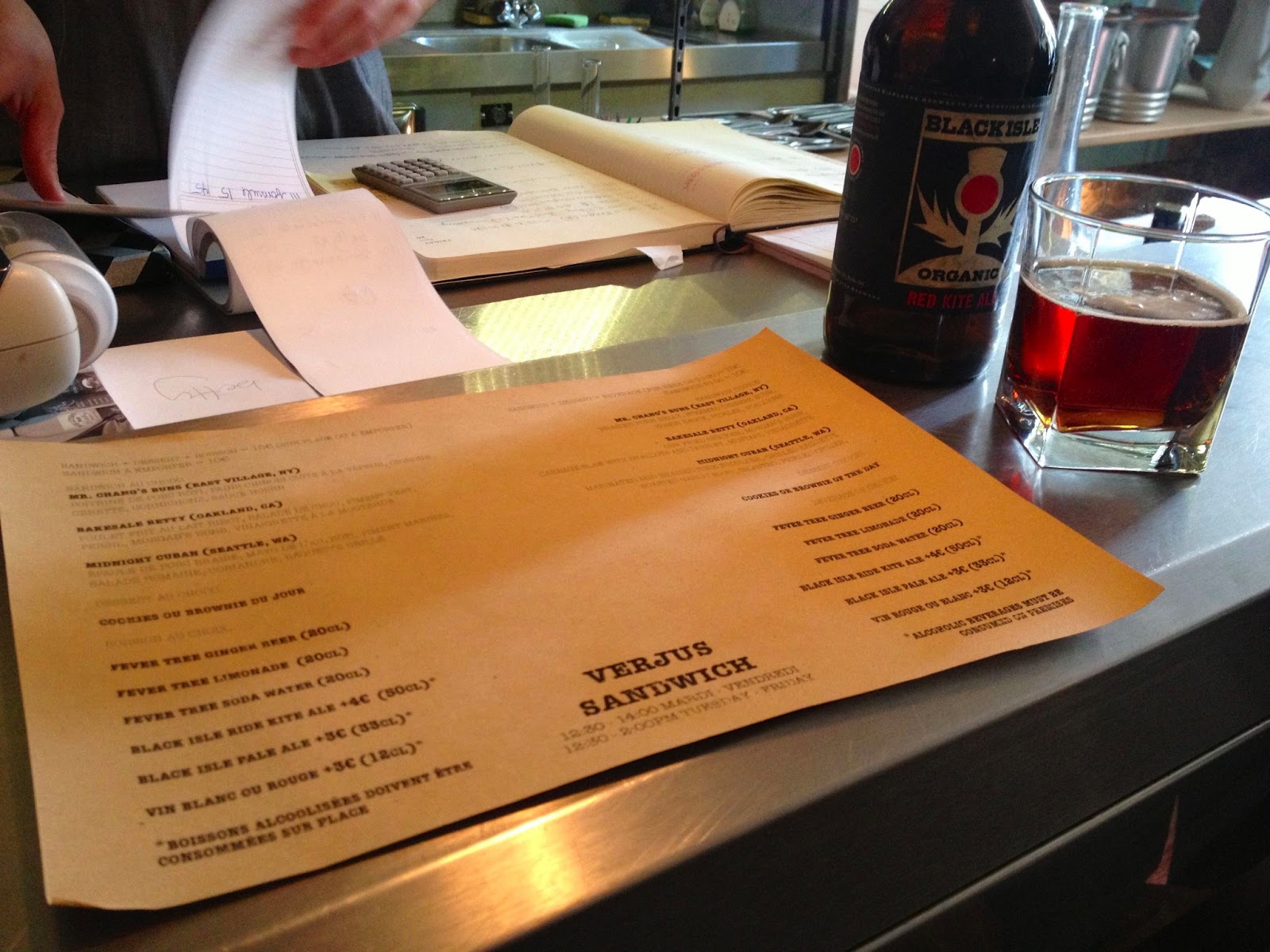 not drinking poison in paris: the great american sandwich: verjus, 75001