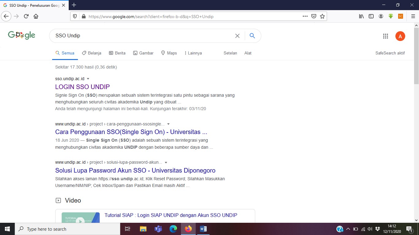 Gimana sih masuk akun SSO UNDIP???