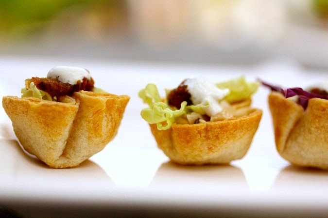 Mini Chicken Tostada Appetizers | Karen's Kitchen Stories
