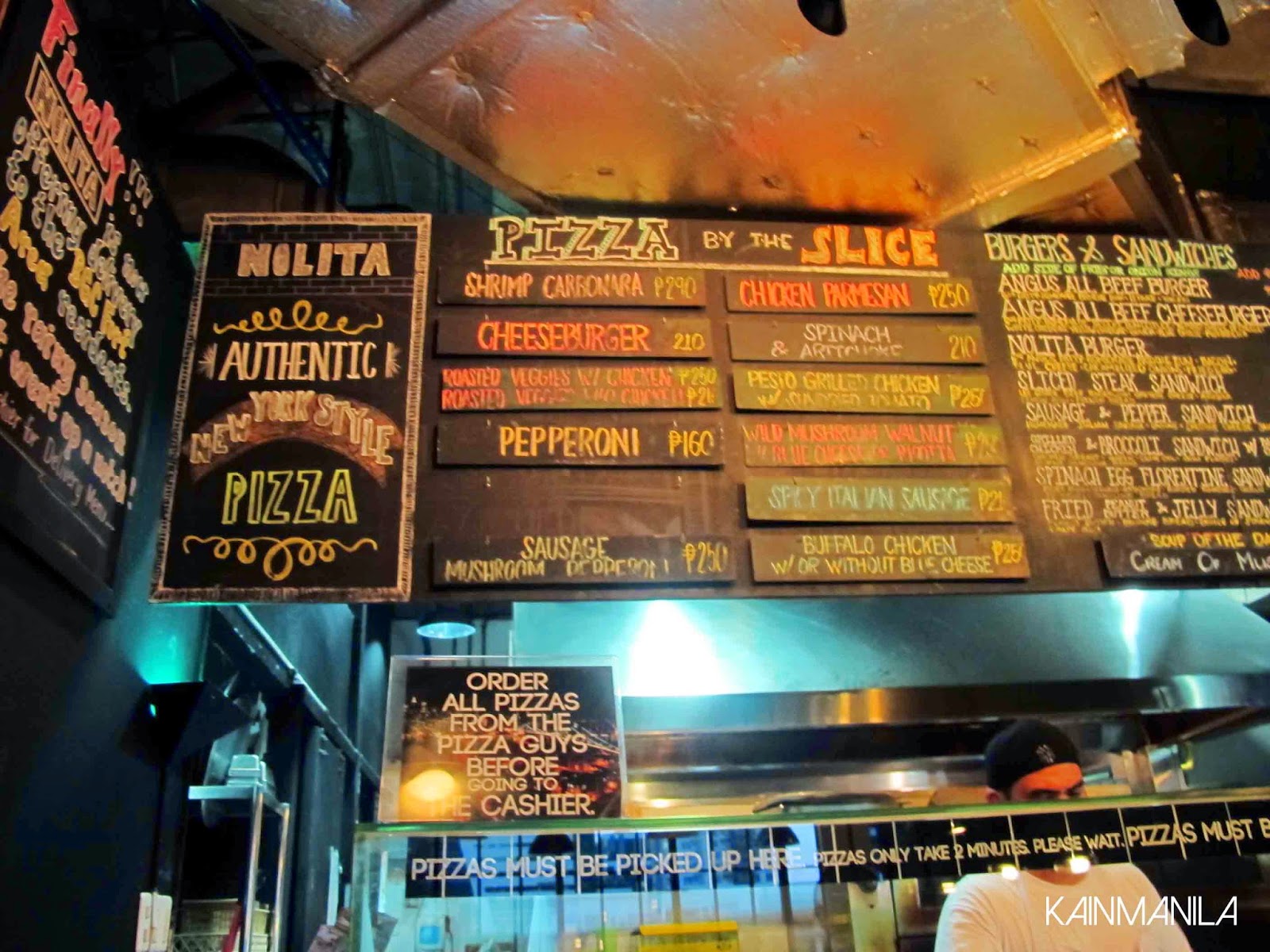 Kain Manila: Nolita: New York-sized Pizza at BGC