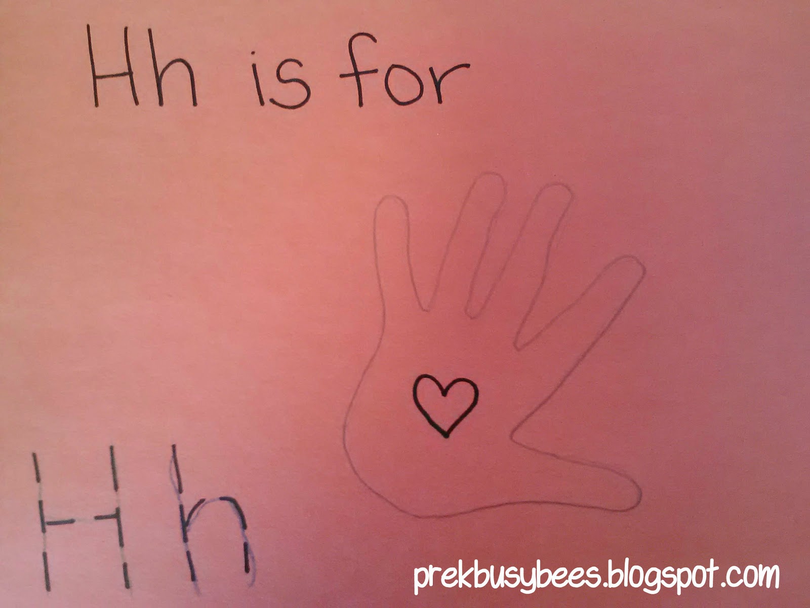 Pre-K Busy Bees: Hh is for Hand and Heart