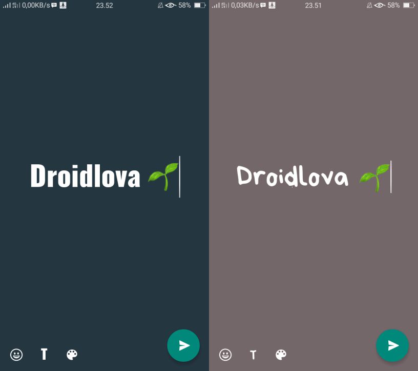 Cara Membuat Status Teks dengan Background Warna Warni di WhatsApp ...