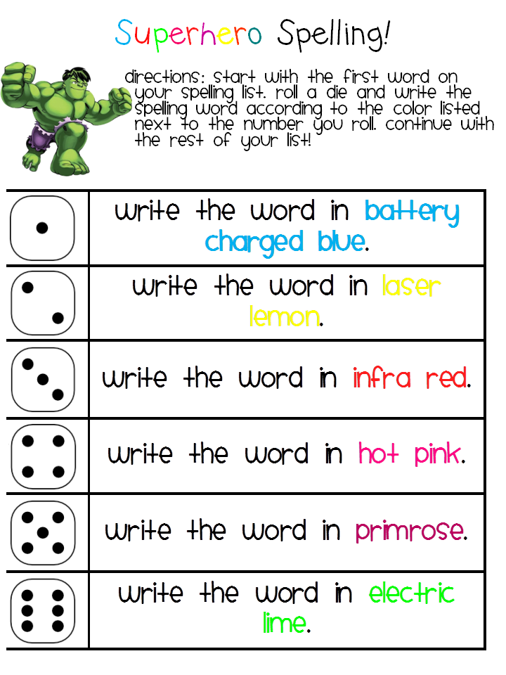 The Teaching Bug: Daily Action!: Word Work {Spelling Words Activity ...