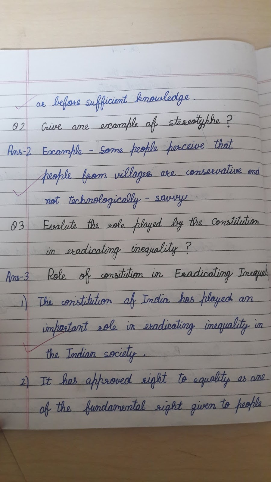 Civics chapter Deciphering a stereotypical image notebook exercise