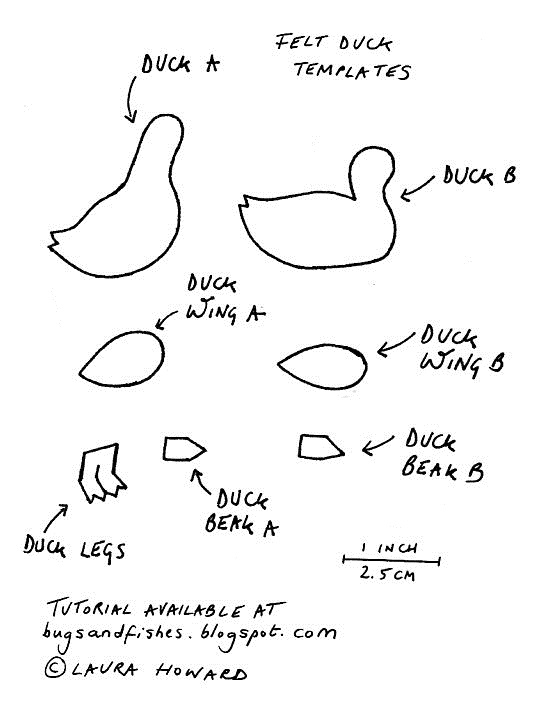 Bugs and Fishes by Lupin: How To: Make Mini Felt Ducks