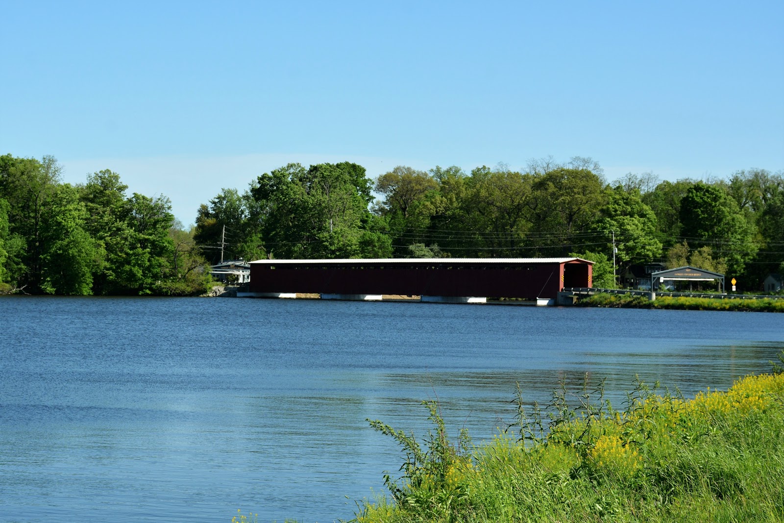 COVERED BRIDGES IN OHIO +: LANGLEY COVERED BRIDGE - CENTREVILLE, MICHIGAN