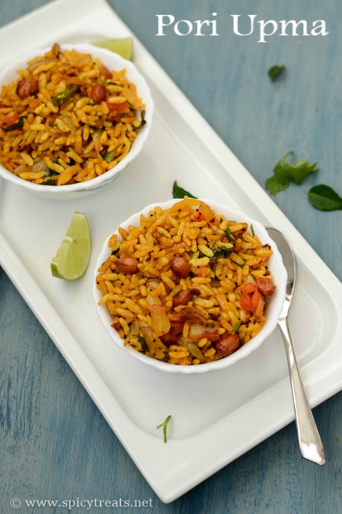 Spicy Treats: Pori Upma Recipe | Puffed Rice Upma | Mumra(Rice Puffs ...