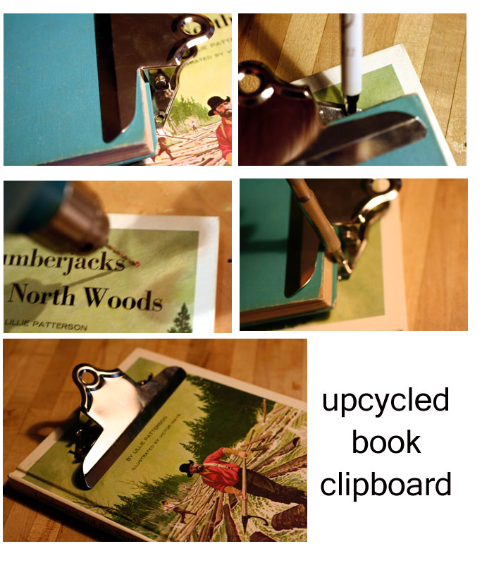 Upcycled Holiday Gift Countdown Week # 4 - Book Clipboard