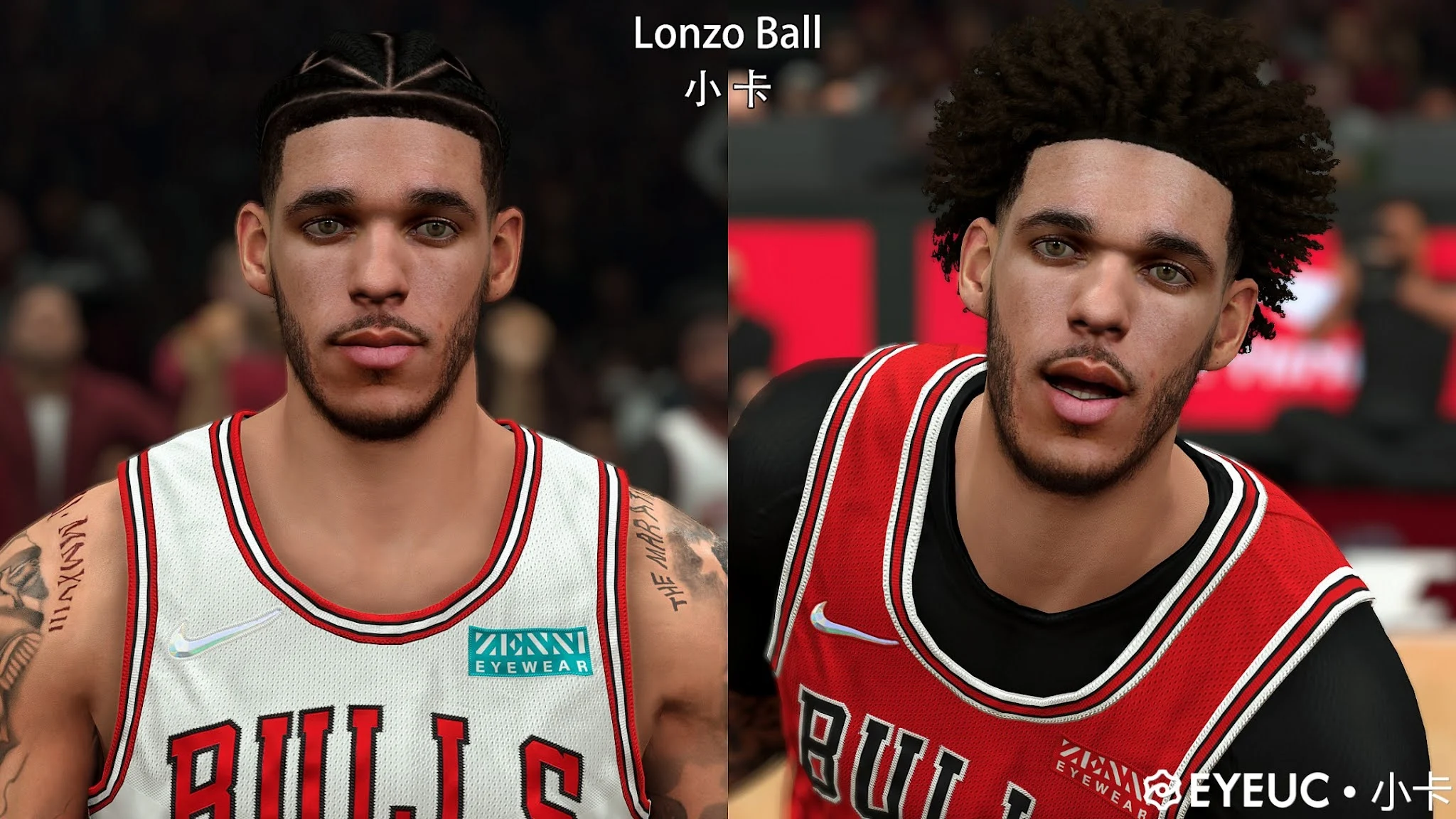 NBA 2K22 Lonzo Ball Cyberface V2 (Braid & Afro) by Small Cards