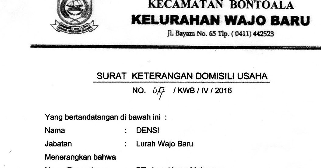 Surat Keterangan Domisili Usaha - PT Jaya Karya Makassar ~ PT Jaya ... Surat Keterangan Domisili Usaha - PT Jaya Karya Makassar ~ PT Jaya ...