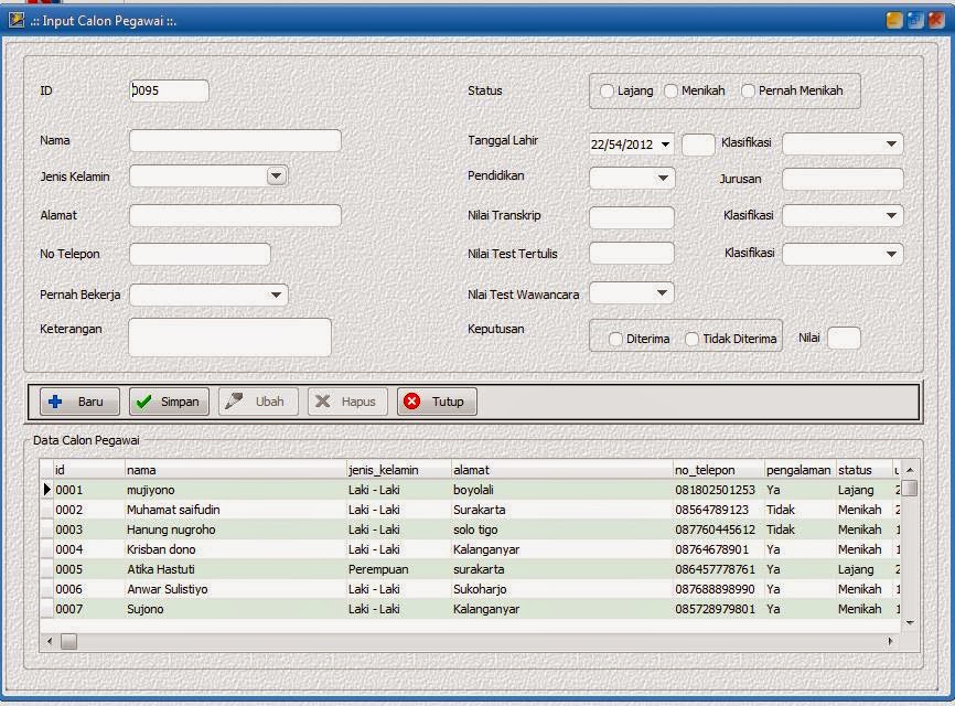 Aplikasi Data Mining Dengan Algoritma C4.5 - TUTORIAL DELPHI DAN DATABASE Aplikasi Data Mining Dengan Algoritma C4.5 - TUTORIAL DELPHI DAN DATABASE