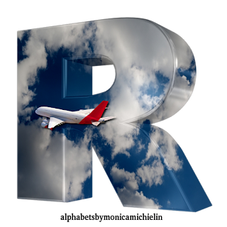 Monica Michielin Alphabets: BLUE SKY AND RED AIRPLANE ALPHABET AND ...