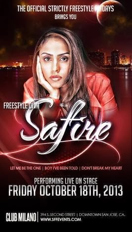 FREESTYLE CENTRAL: SAFIRE PERFORMING LIVE OCT 18TH @ CLUB MILANO SAN ...