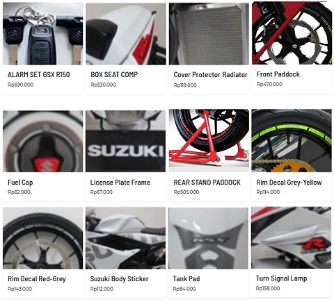Daftar Harga Sparepart Suzuki GSX-R150