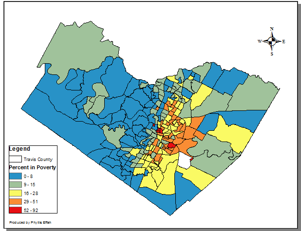 It's Just Map!: Percent Poverty Rates in Travis County, TX