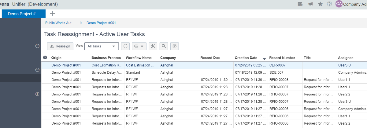 Xplore Oracle Unifier: How to re assign user tasks to a new user in ...