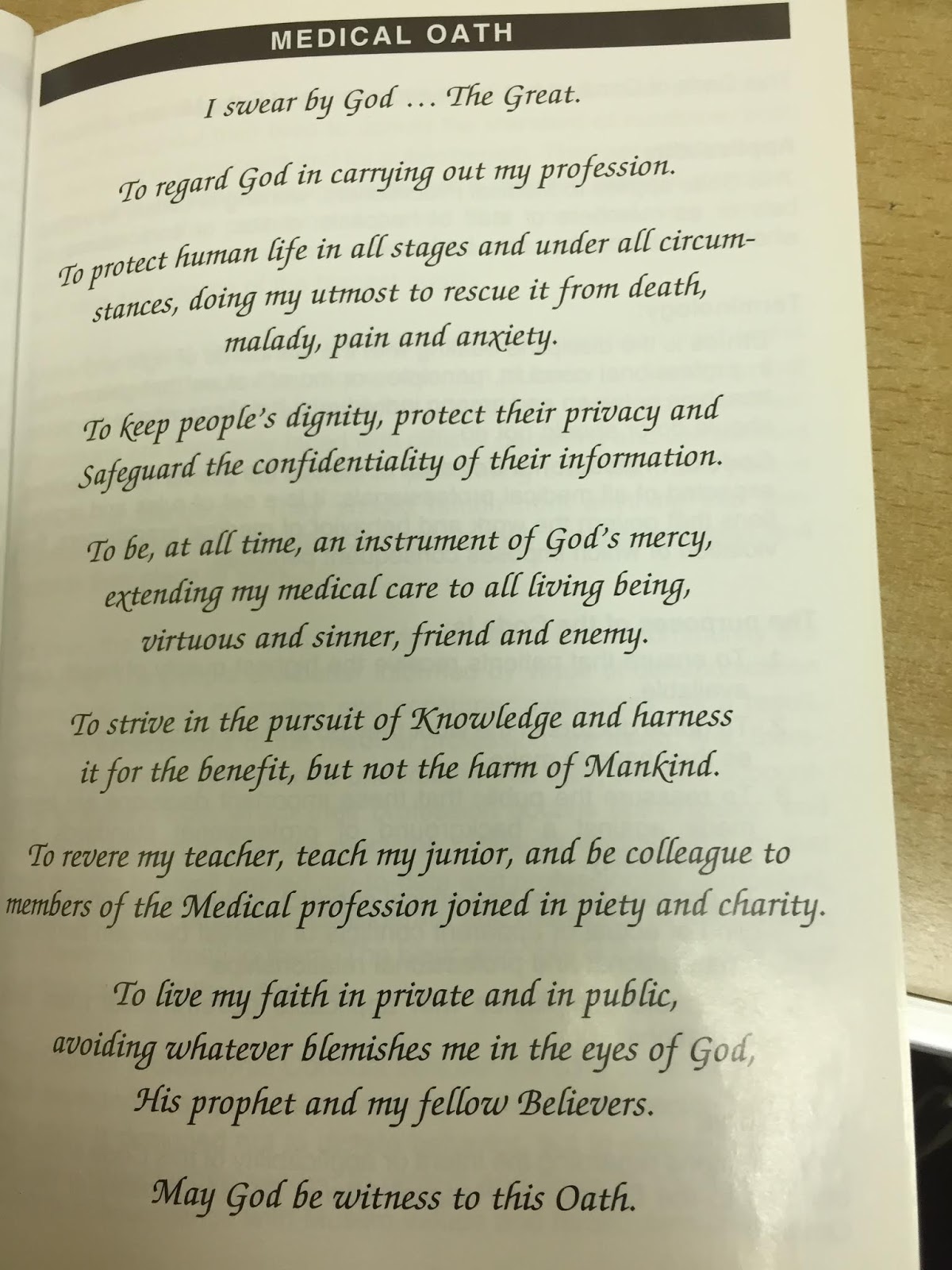 MEDICAL OATH