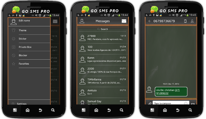 Christian Design: Chalkboard Theme for GO SMS Pro