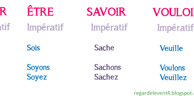 blog Frans voor de leerlingen van de vierdes: l"impératif (2) exceptions