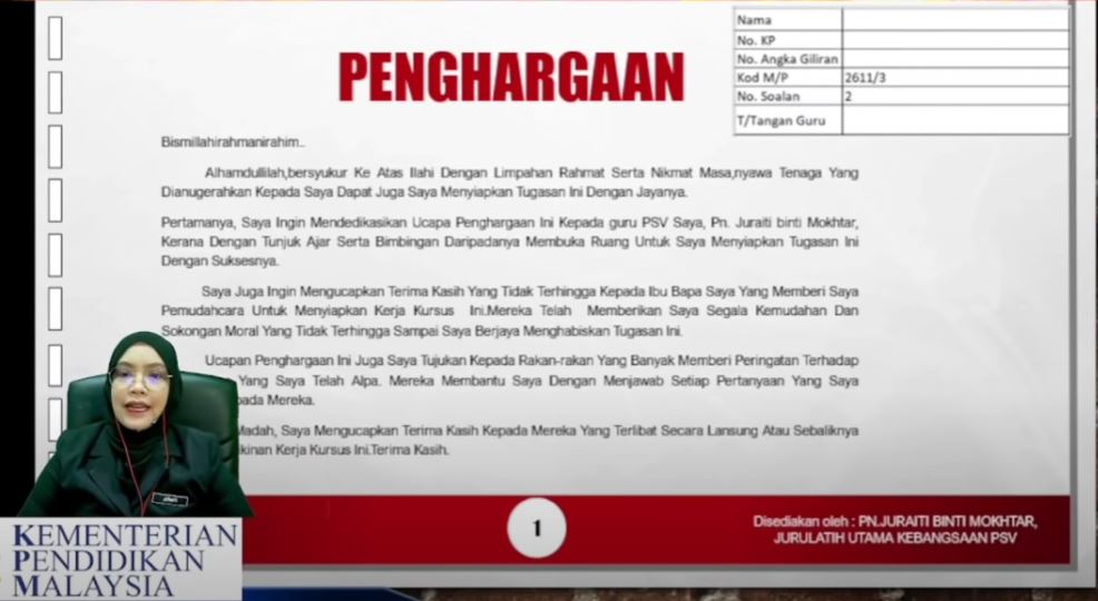 Jom 'Score A' Kerja Kursus PSV SPM 2021- Pembungkusan