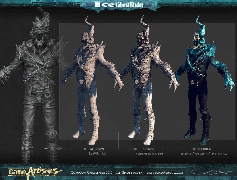 Daniel Orive - Character Artist: Comicon Challenge `11" Ice Ghost Rider ...