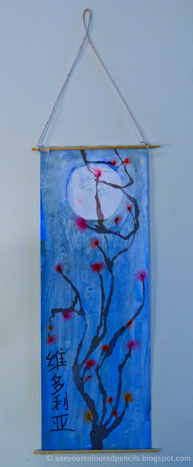 Use Your Coloured Pencils: Chinese Style Scroll Paintings