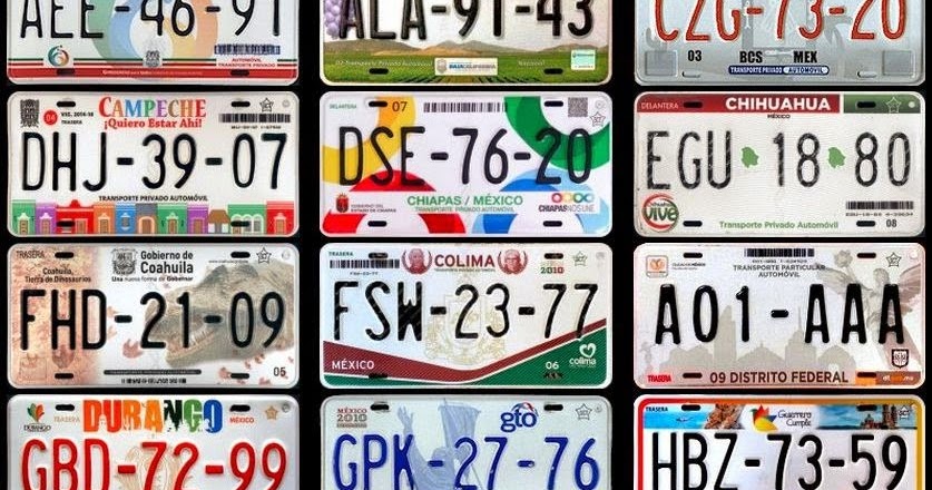 Placas de Autos de México y otras COS-999-AS: Alfabeto de placas por ...