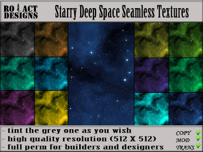 Ro!Act Designs: Ro!Act Designs 12 Starry Deep Space Seamless Textures